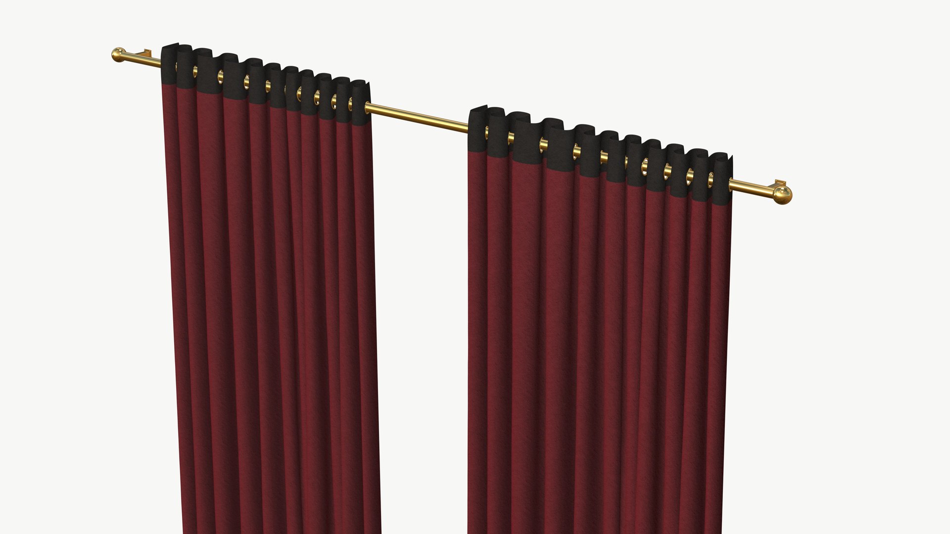 Curtain Realistic 3D Model - TurboSquid 2075825