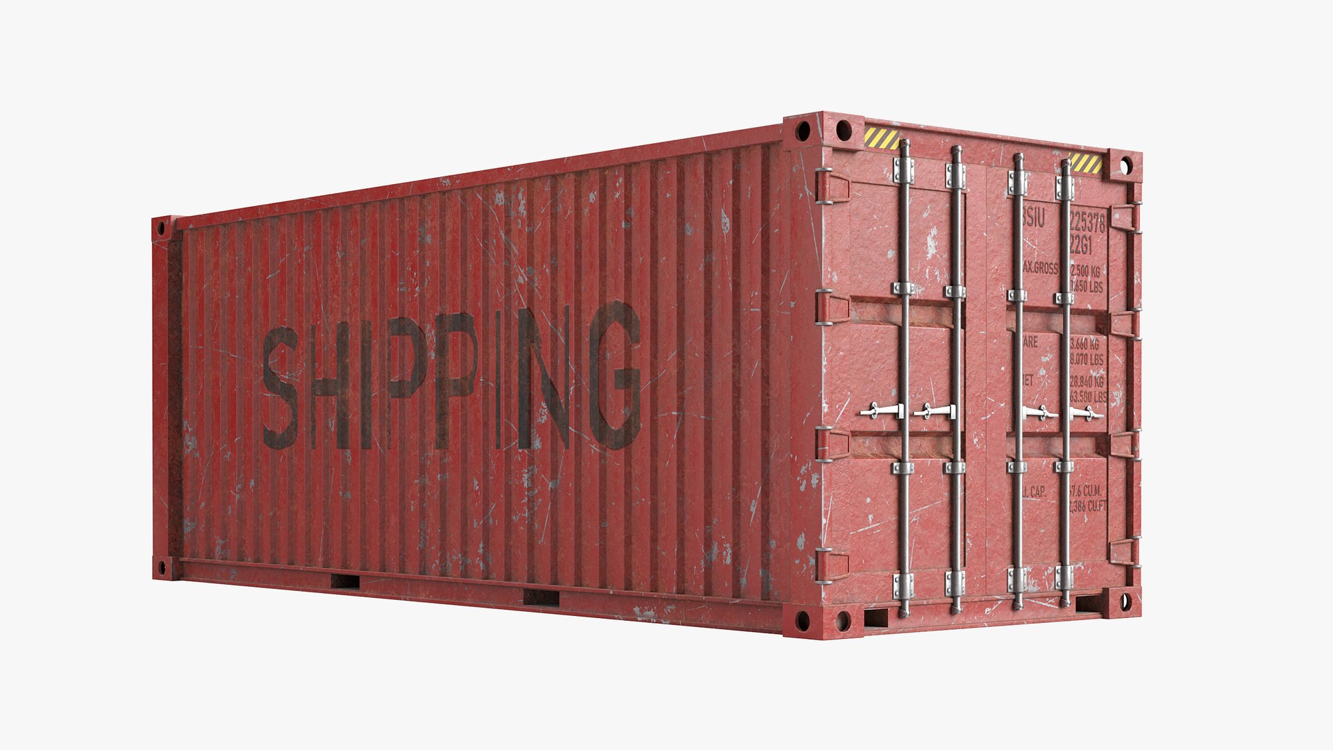 Shipping Container Red 3D - TurboSquid 1716487