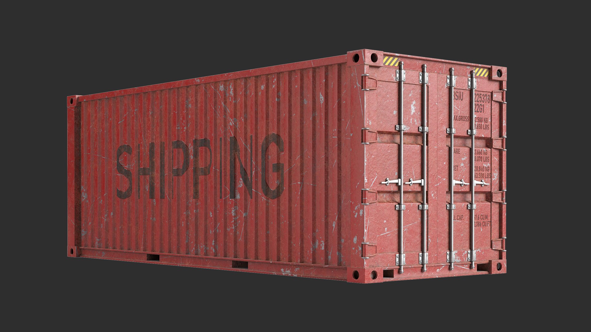 Shipping Container Red 3D - TurboSquid 1716487