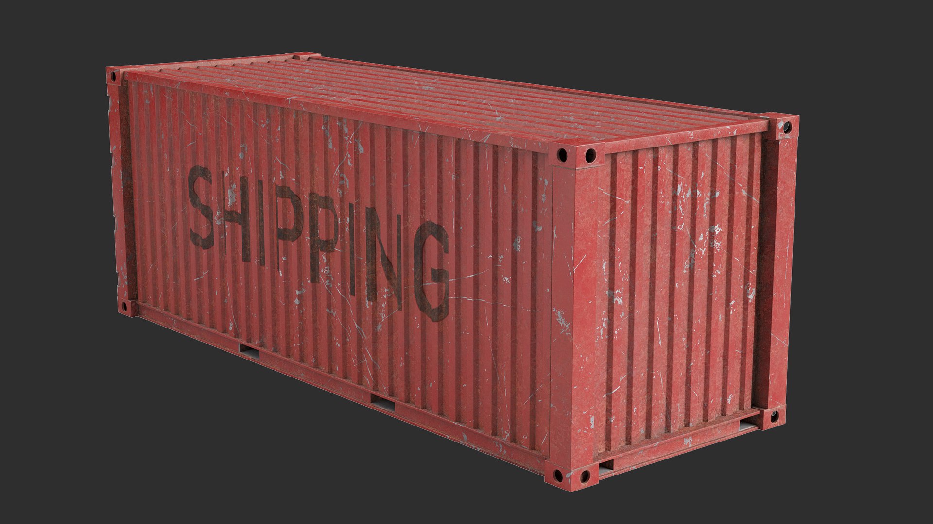 Shipping Container Red 3D - TurboSquid 1716487