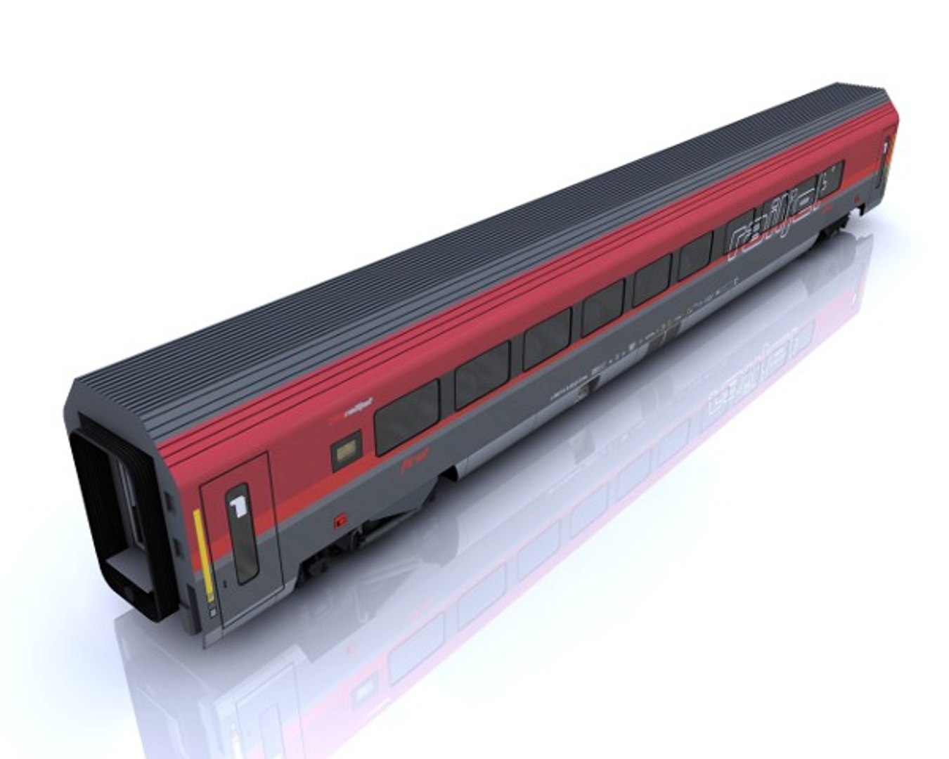 3d Passenger Railway Train Railjet