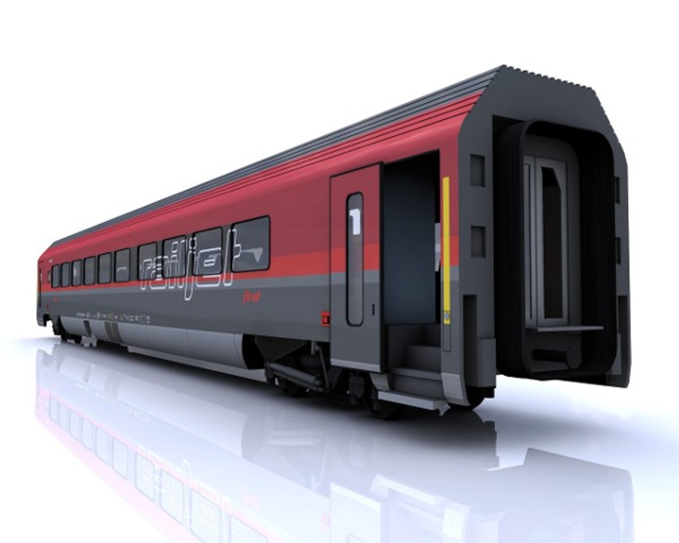 3d Passenger Railway Train Railjet