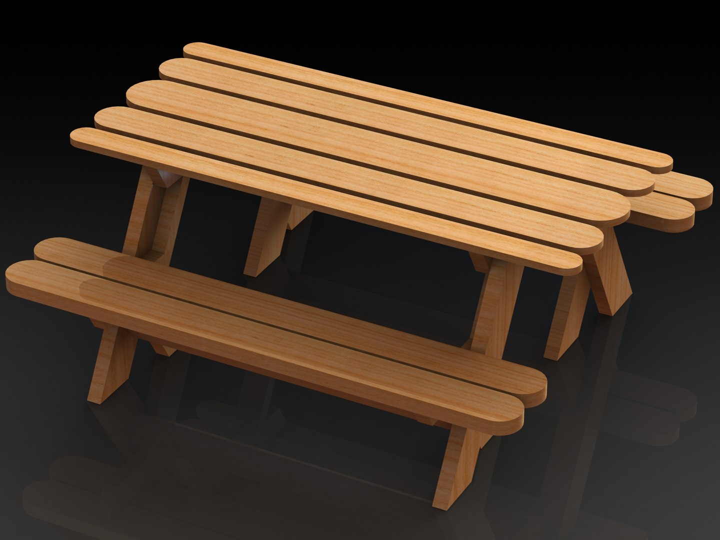 3D model Outdoor Picnic Table - TurboSquid 2160327