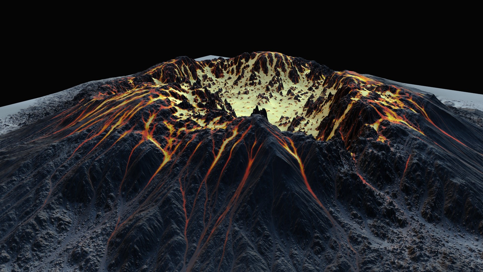 3d model volcano