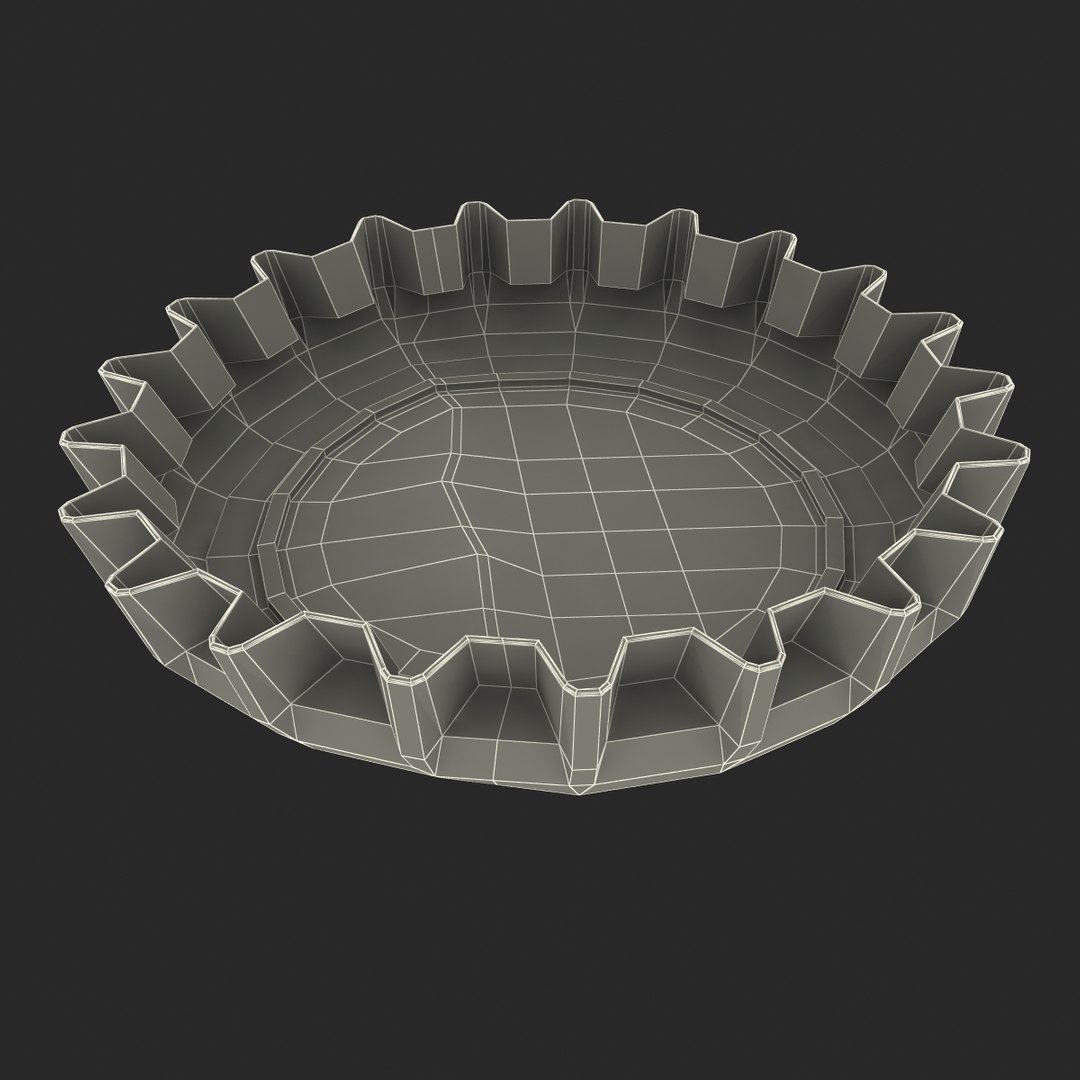 Bottle Caps Modeled 3d Model