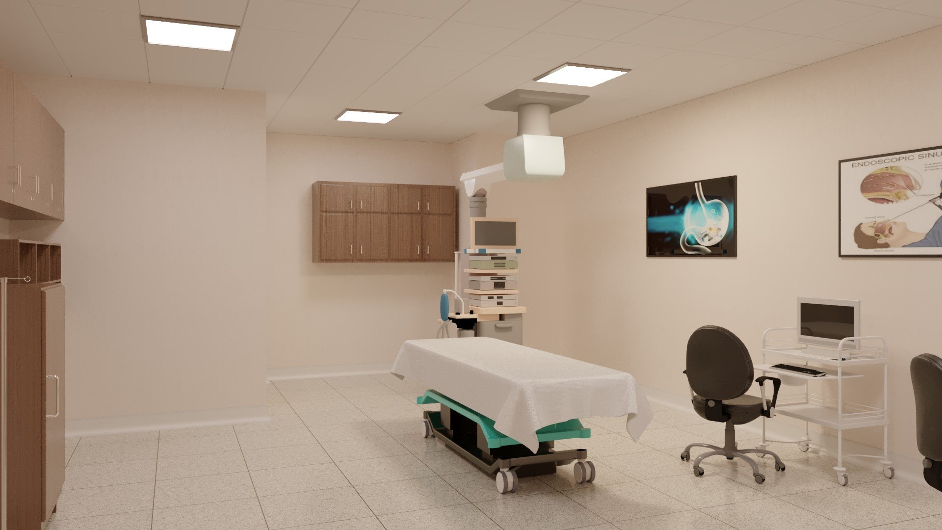 3D Hospital Endoscopy Room 3d Model - TurboSquid 2020378