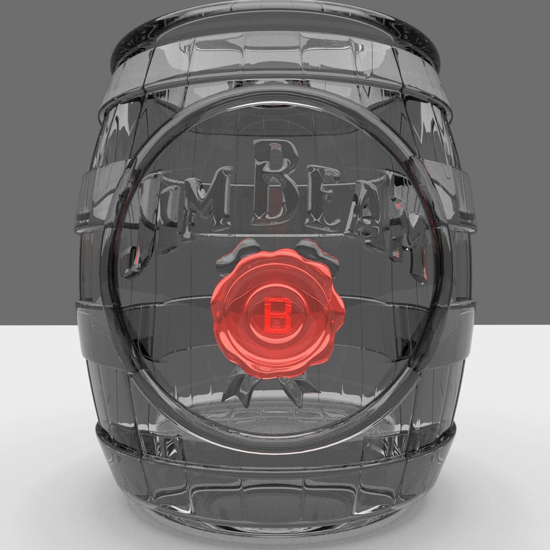 Jim Beam Barrel Shot Glass 3D Model - TurboSquid 1339756