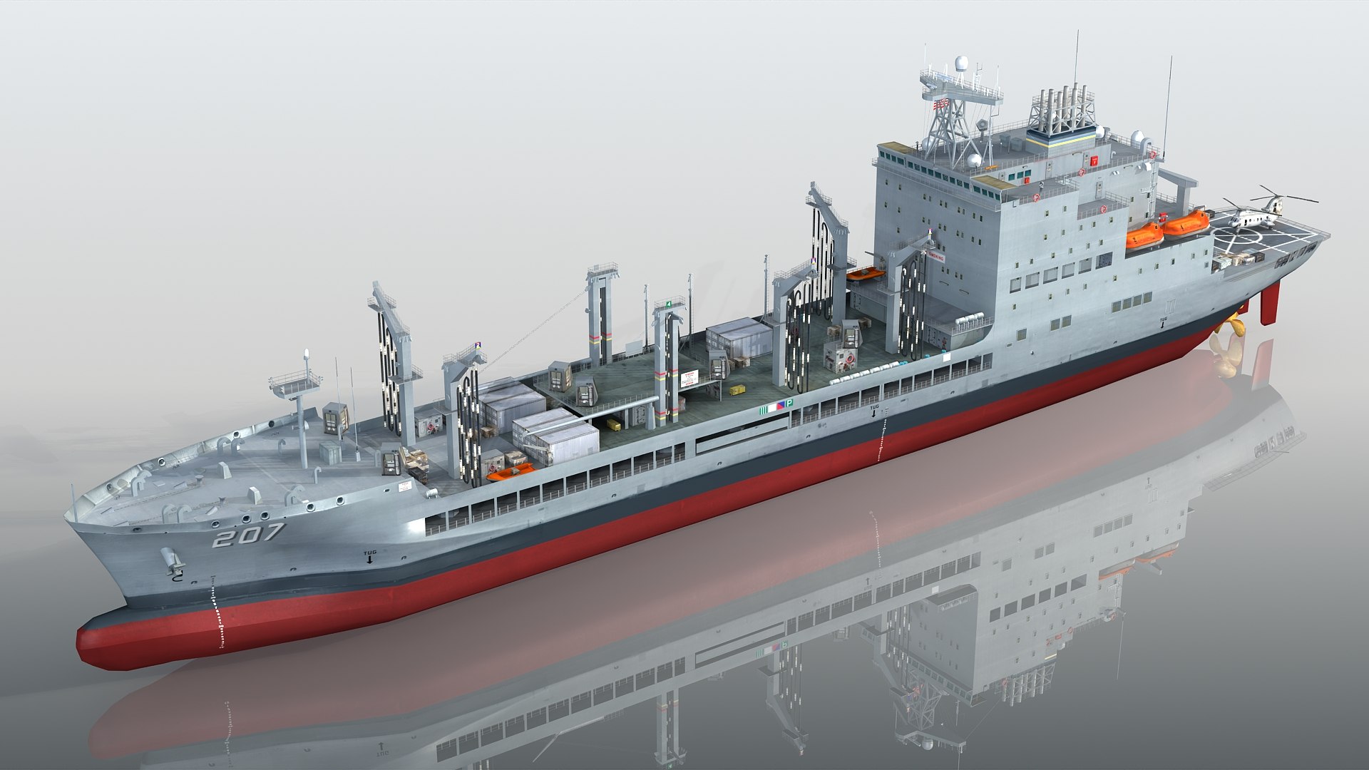 3D USNS Earl Warren T-AO-207 John Lewis-class model - TurboSquid 2074556