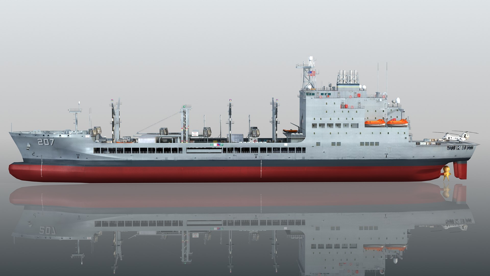 3D USNS Earl Warren T-AO-207 John Lewis-class model - TurboSquid 2074556