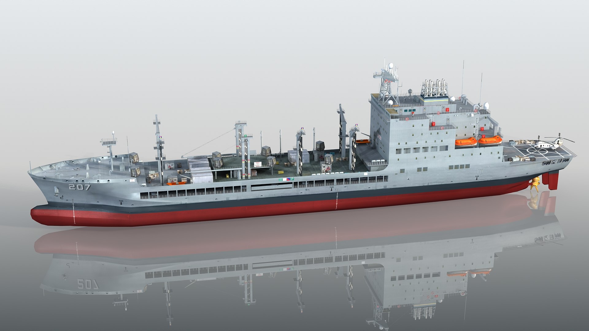 3D USNS Earl Warren T-AO-207 John Lewis-class model - TurboSquid 2074556