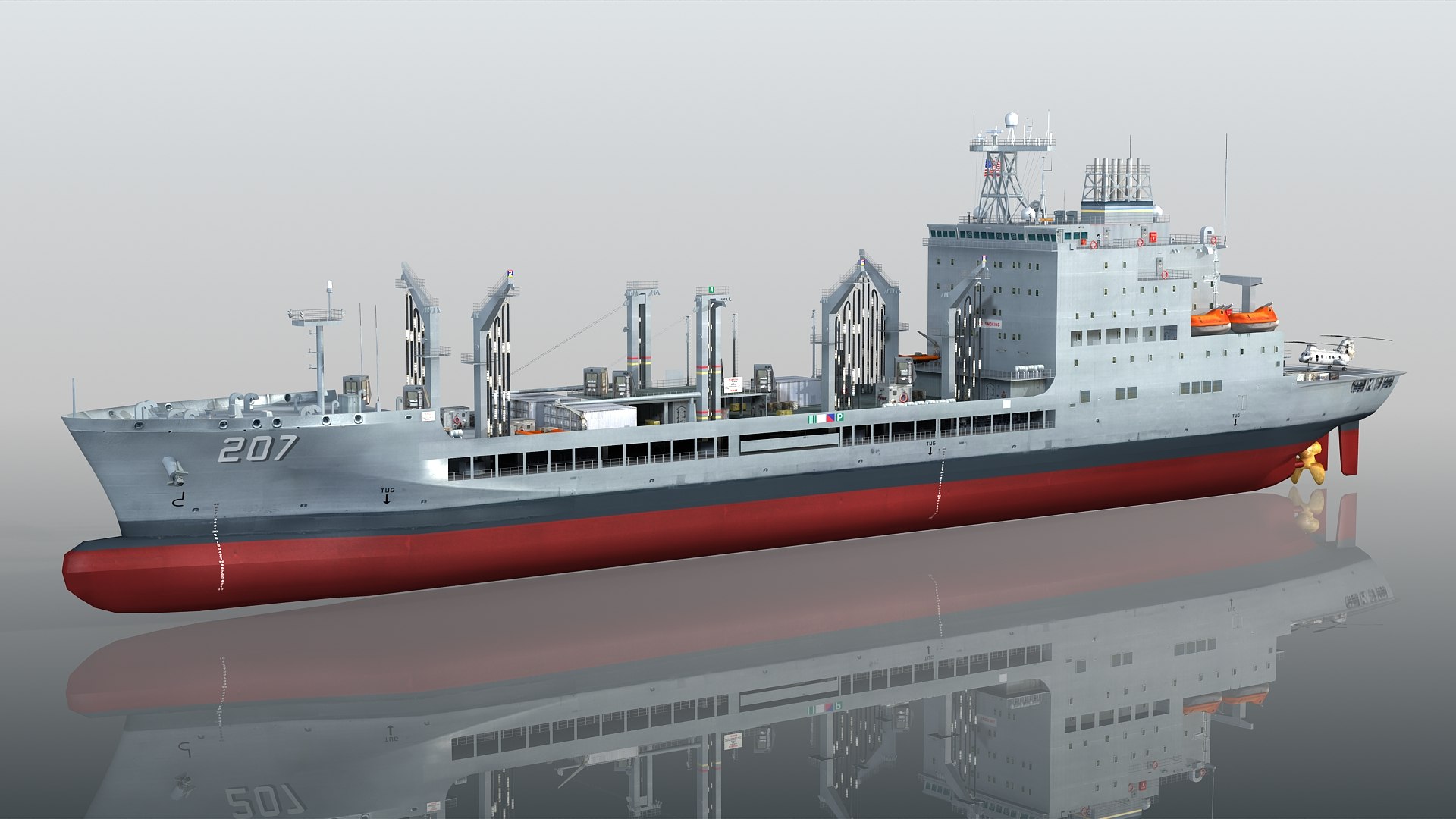 3D USNS Earl Warren T-AO-207 John Lewis-class model - TurboSquid 2074556