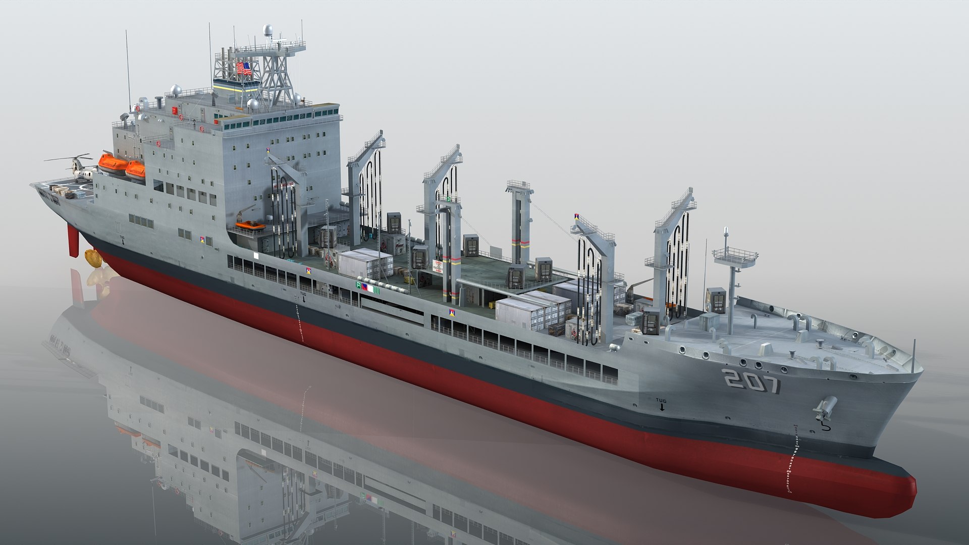 3D USNS Earl Warren T-AO-207 John Lewis-class model - TurboSquid 2074556