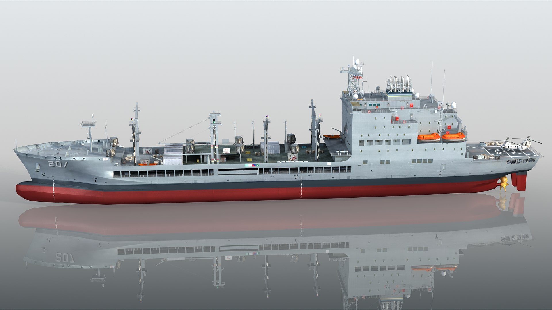 3D USNS Earl Warren T-AO-207 John Lewis-class model - TurboSquid 2074556