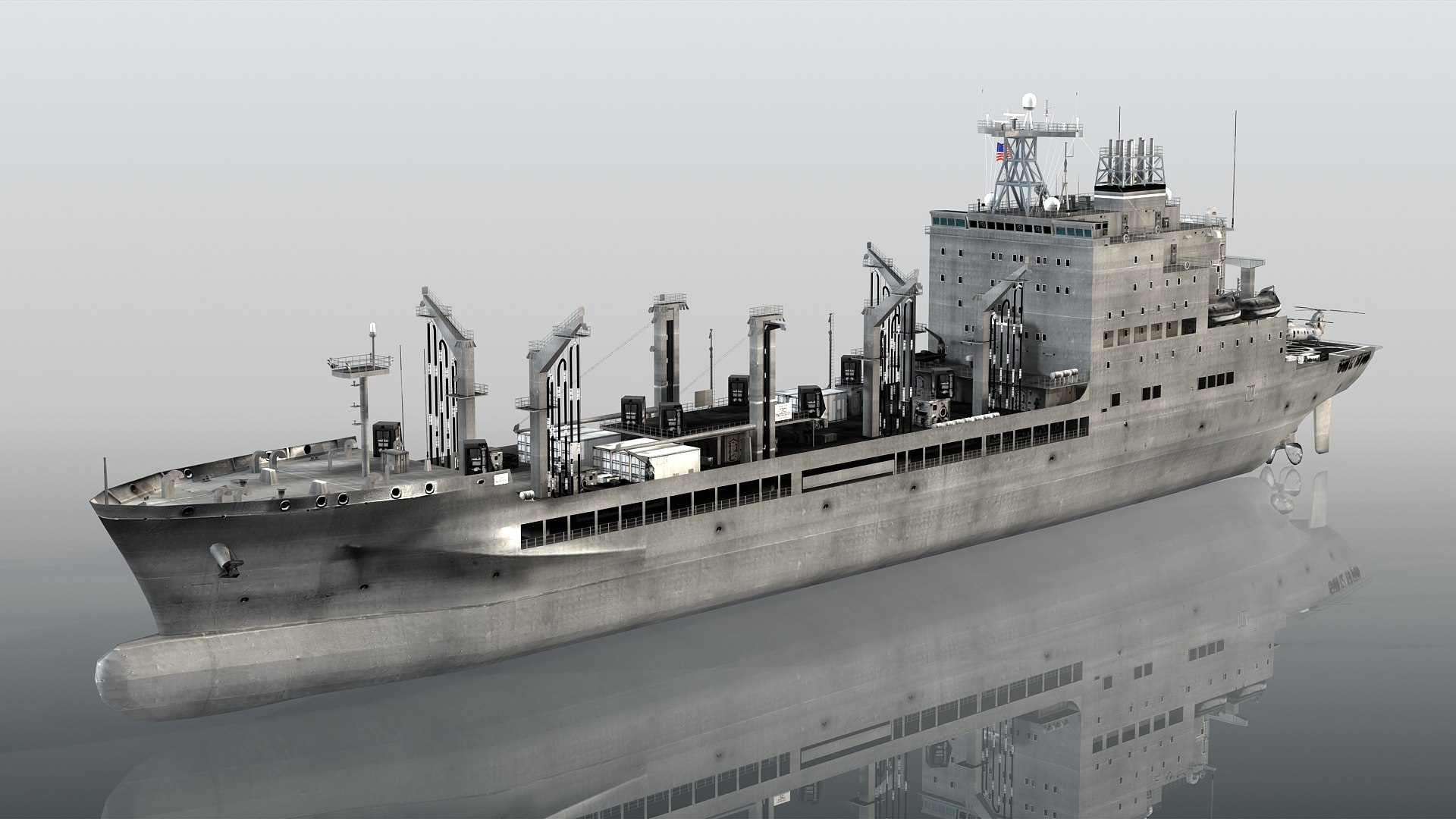 3D USNS Earl Warren T-AO-207 John Lewis-class model - TurboSquid 2074556