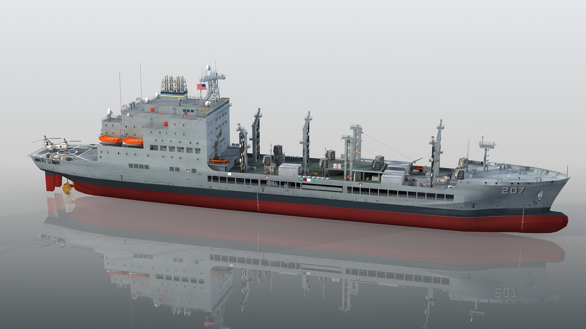 3D USNS Earl Warren T-AO-207 John Lewis-class model - TurboSquid 2074556