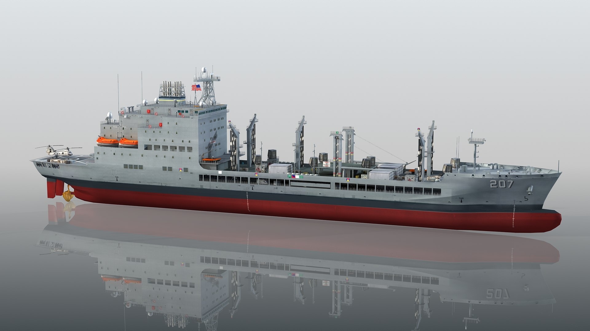 3D USNS Earl Warren T-AO-207 John Lewis-class model - TurboSquid 2074556