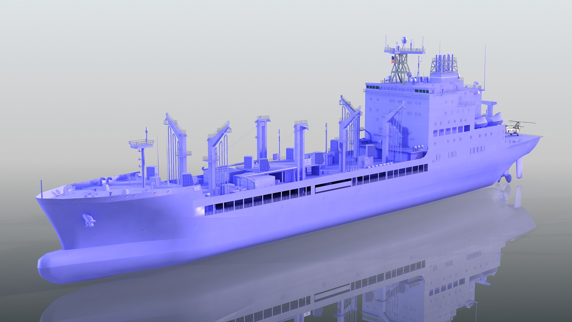 3D USNS Earl Warren T-AO-207 John Lewis-class model - TurboSquid 2074556