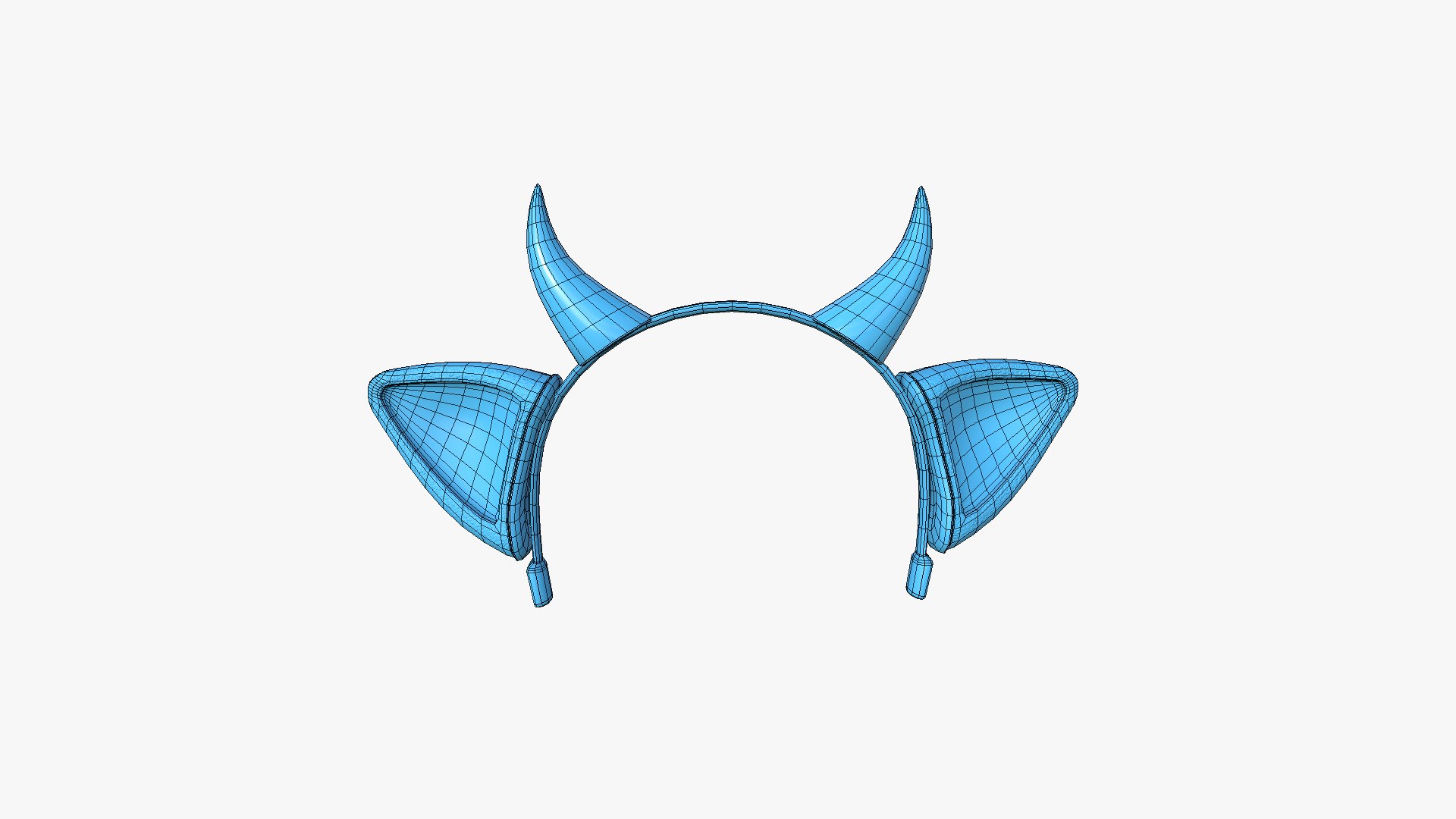 Furry Ears Tiara J05 Brown - Headband Character Design 3D Model ...