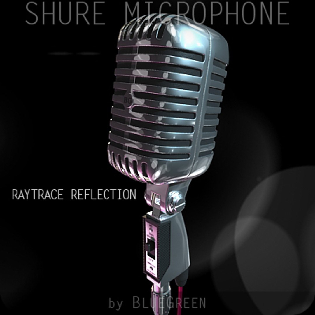 shure 55sh microphone 3d model