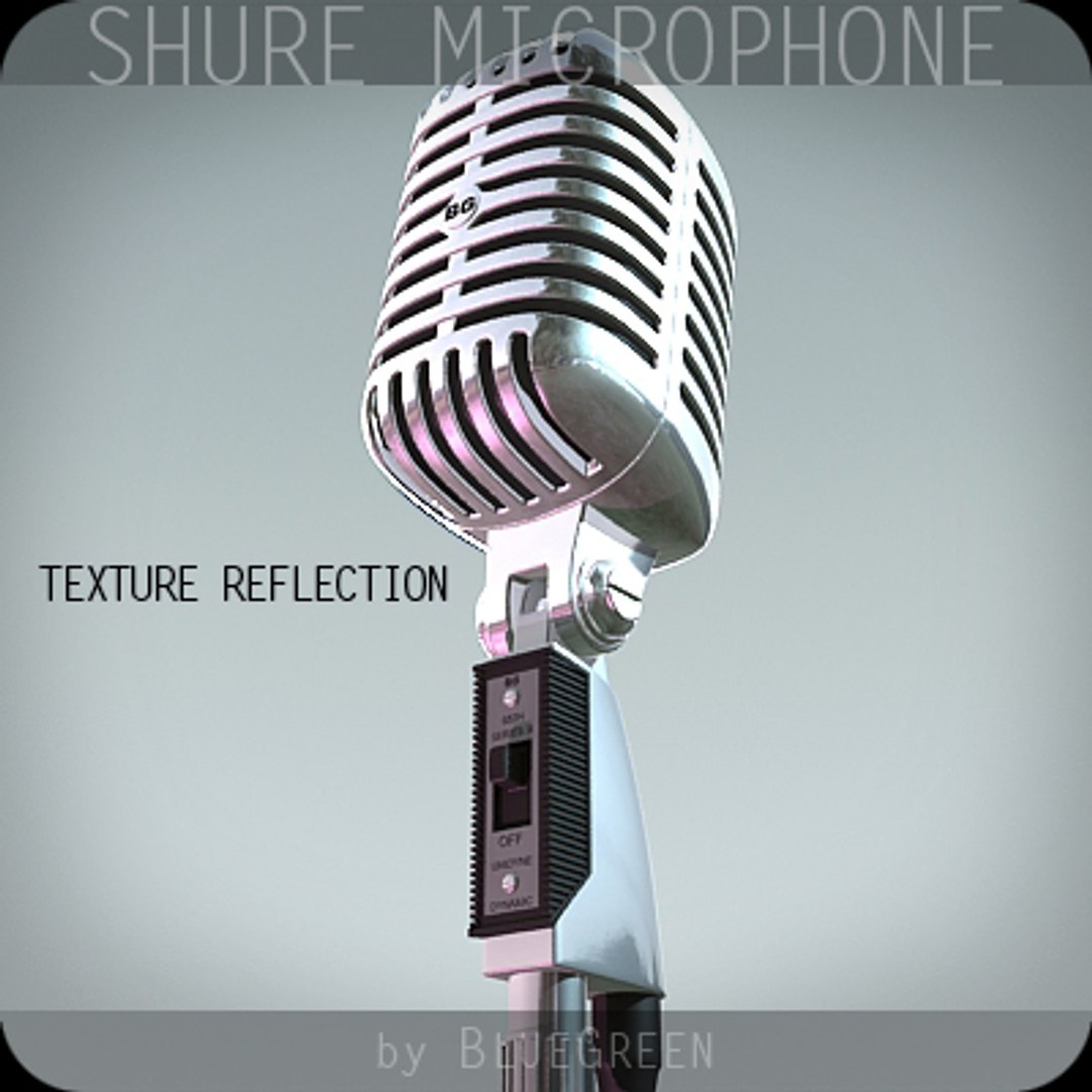 shure 55sh microphone 3d model