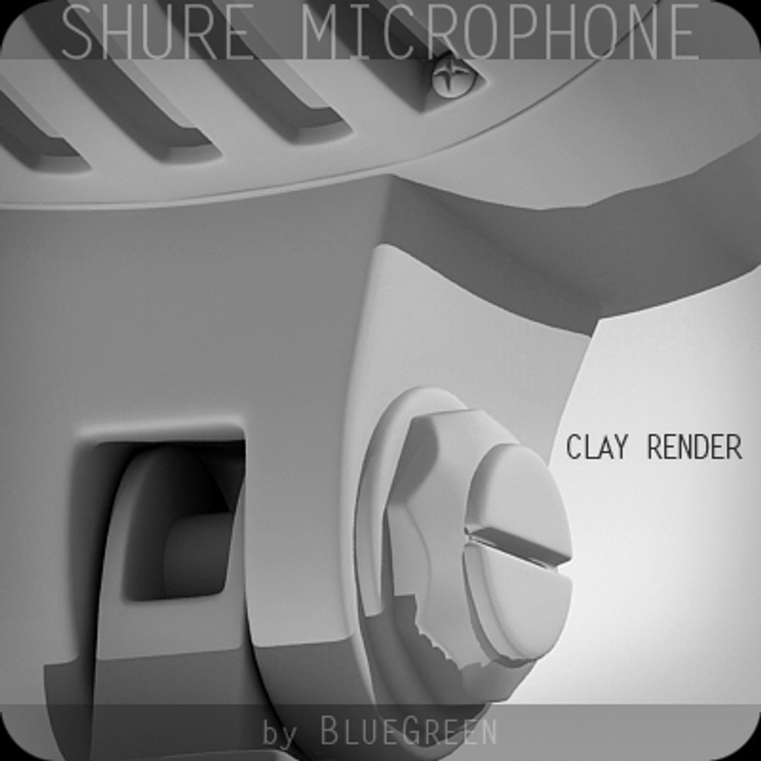 shure 55sh microphone 3d model