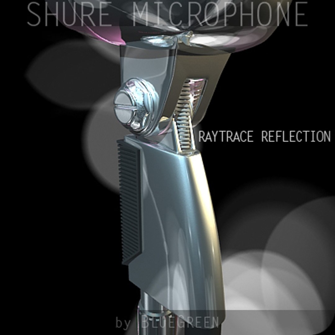 shure 55sh microphone 3d model