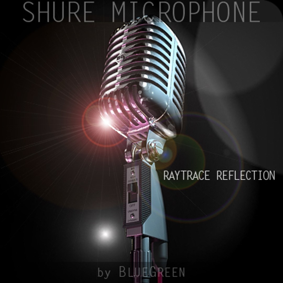 shure 55sh microphone 3d model