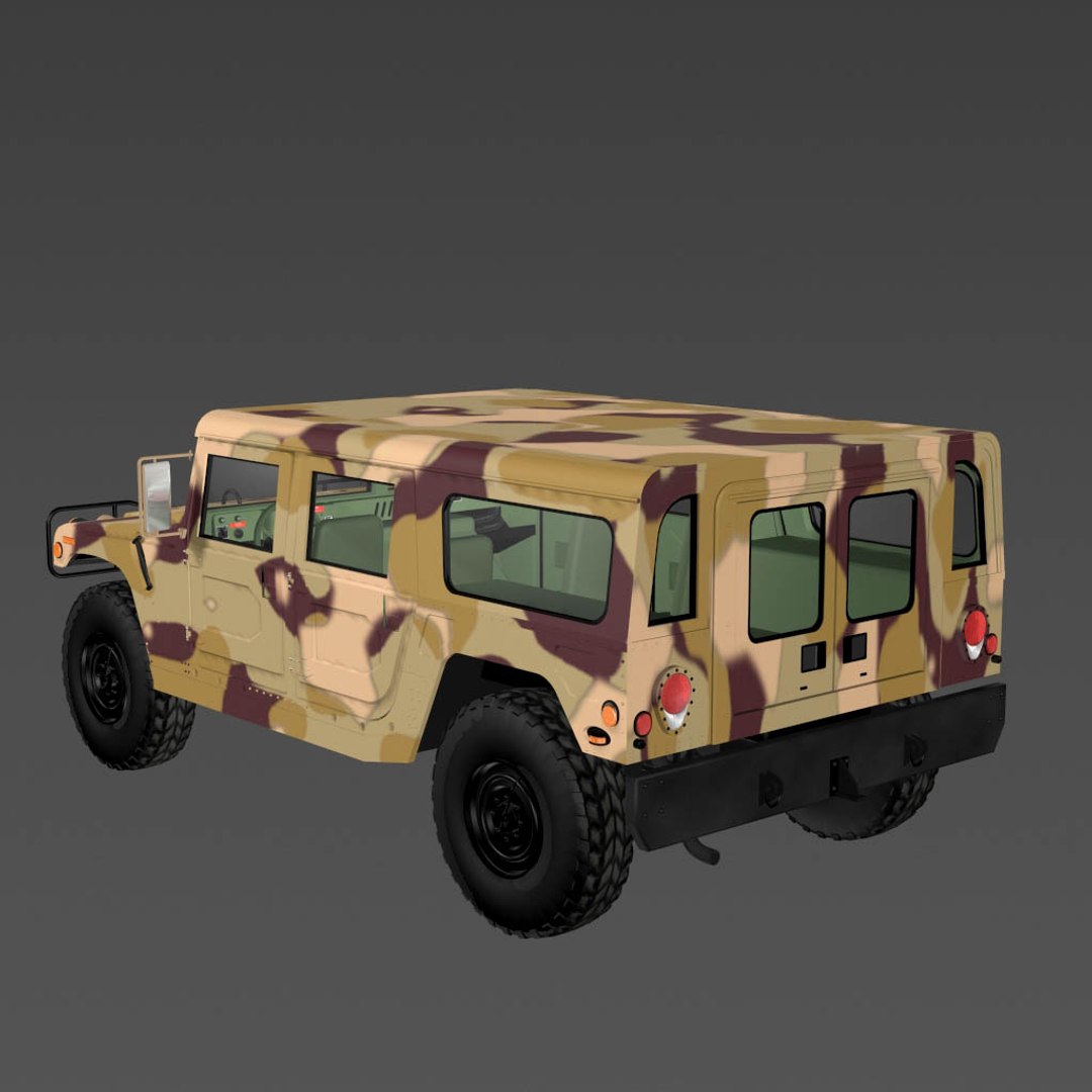 Mh1 Military Hummer 3d Model
