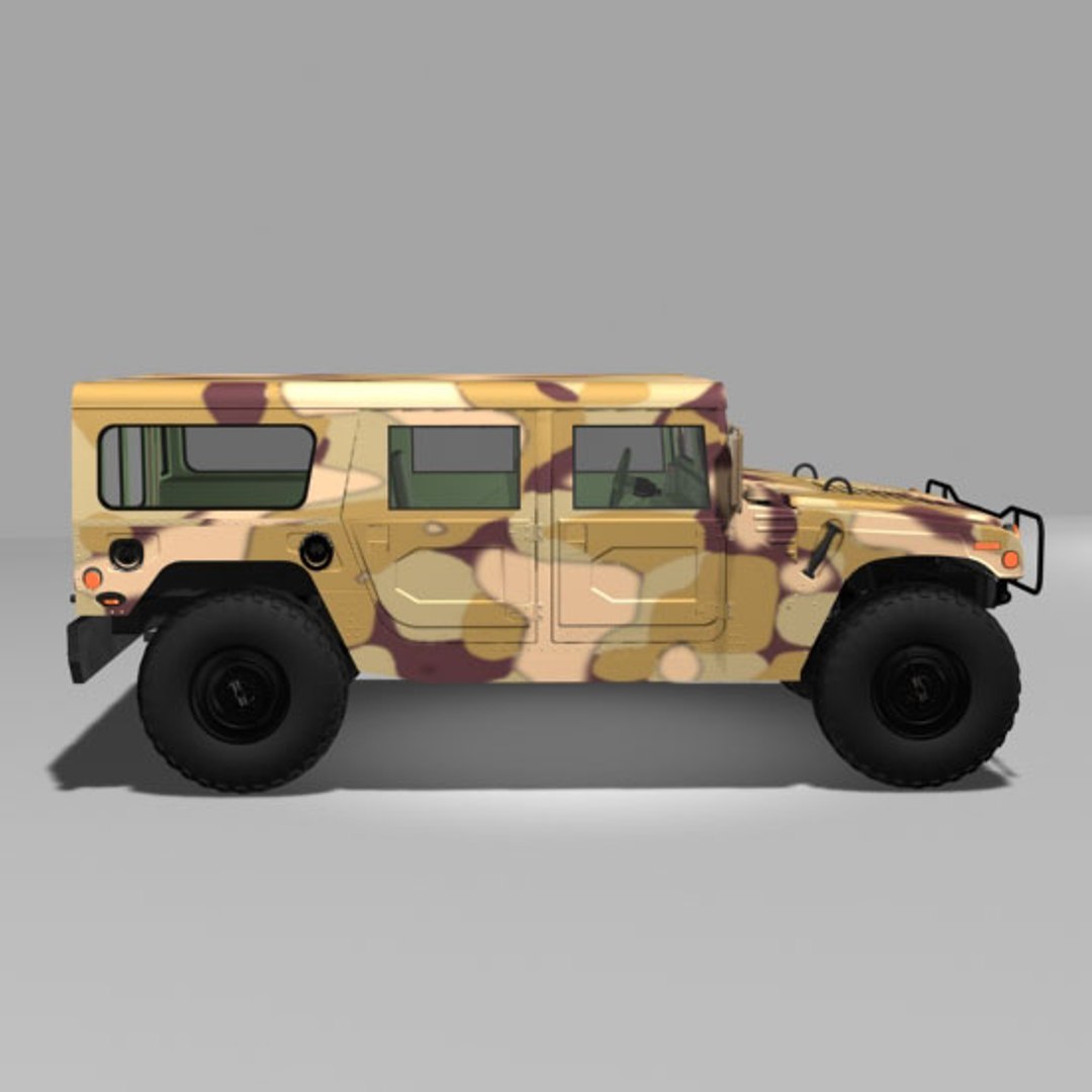 Mh1 Military Hummer 3d Model