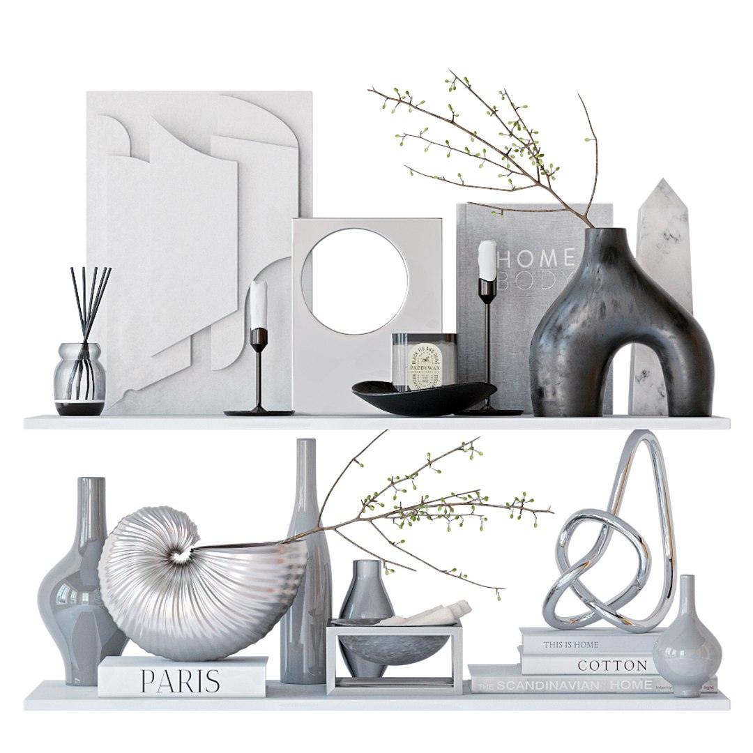 3D model Shelves with decor - TurboSquid 1789936