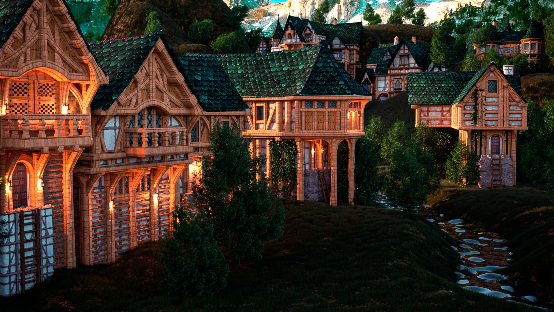3D BIG Fantasy House Pack - TurboSquid 1832269