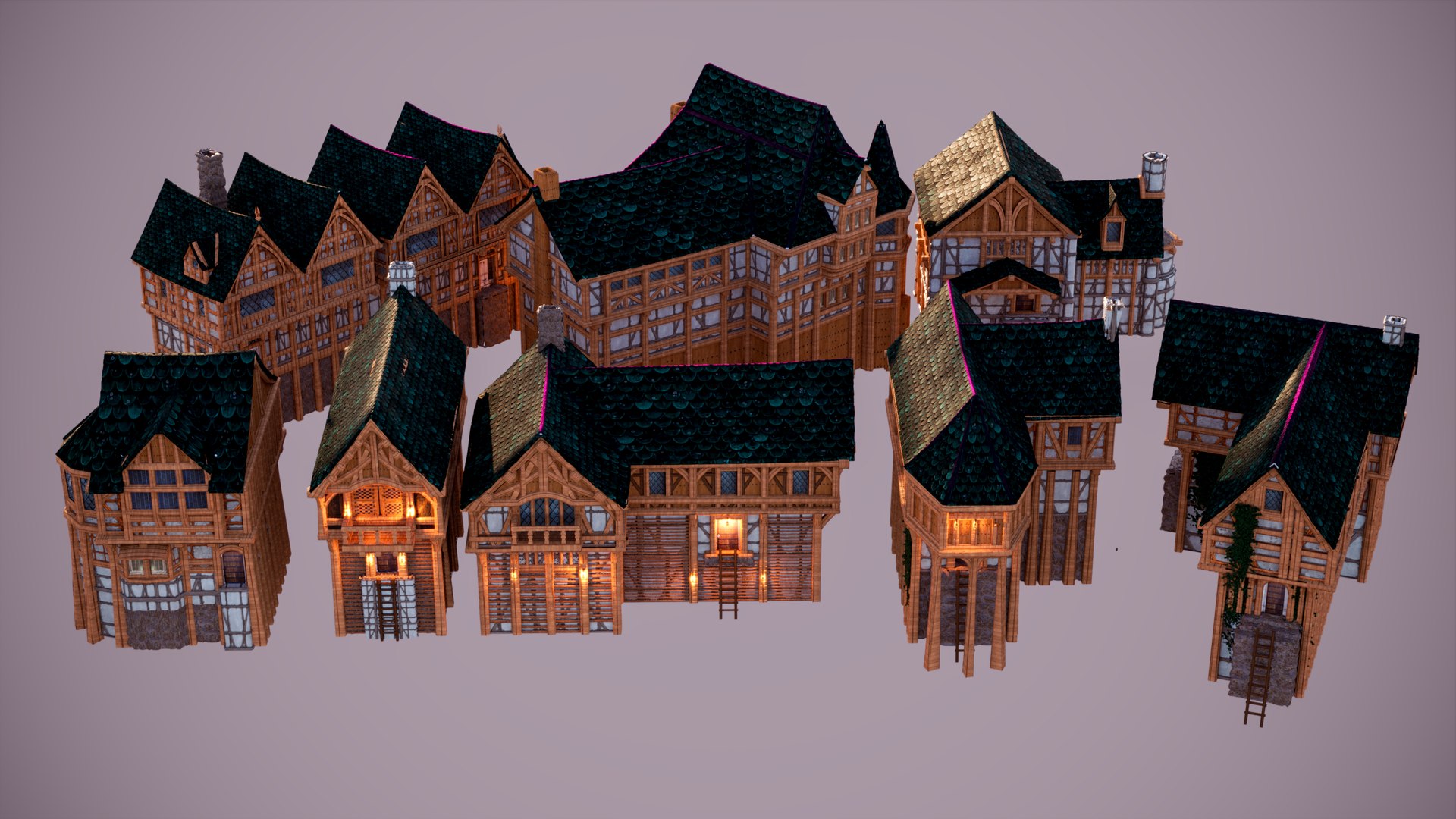 3D BIG Fantasy House Pack - TurboSquid 1832269