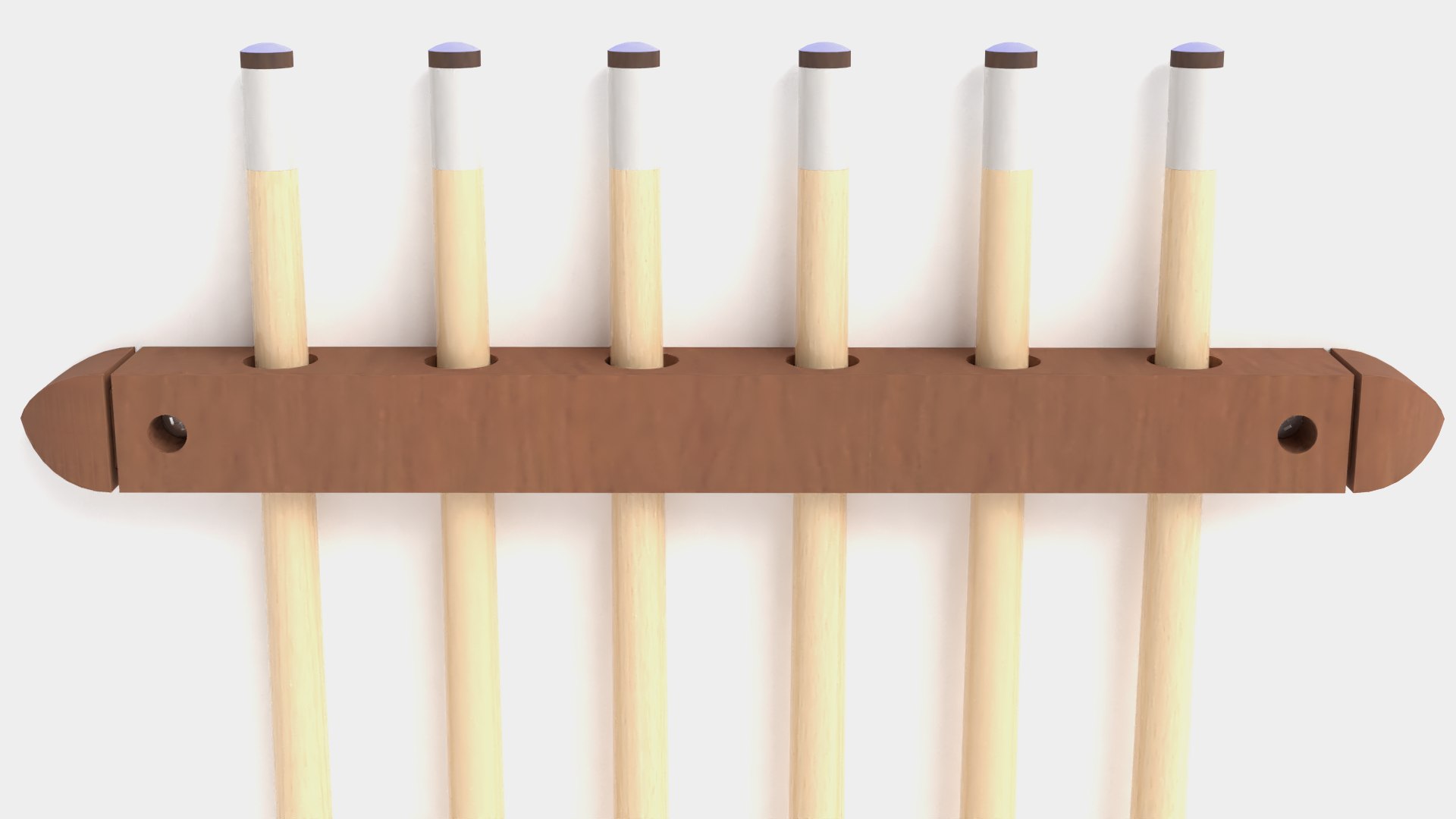 3D Wall Cue Rack Model - TurboSquid 2051946