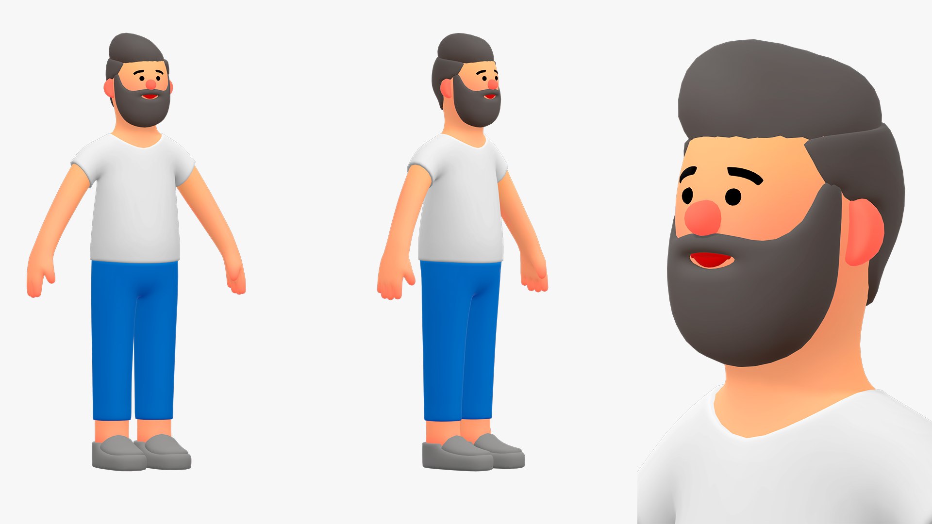 Characters Men Low-poly Textured For Games Model - TurboSquid 2379988