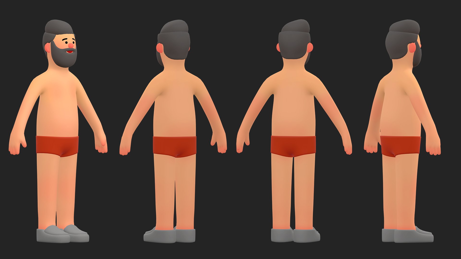 Characters Men Low-poly Textured For Games Model - TurboSquid 2379988