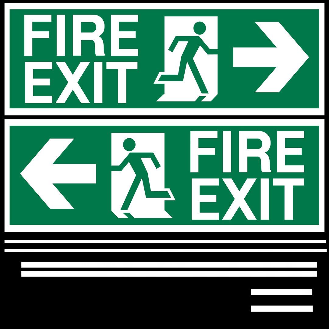 Exit Sign 3d Model