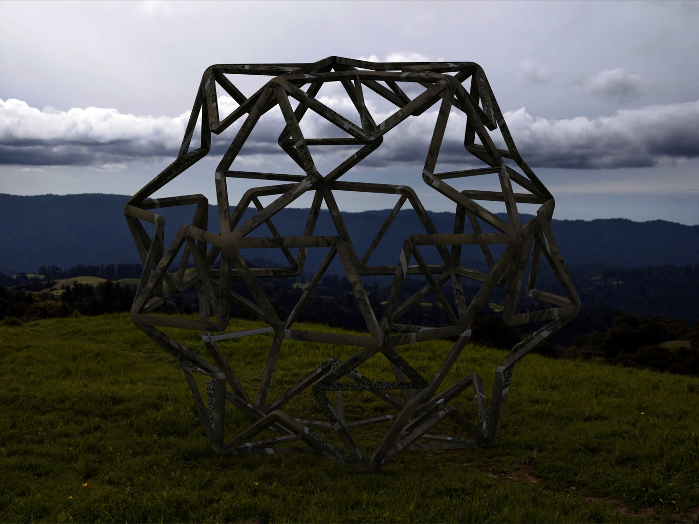 3D Wireframe Shape Small Ditrigonal Icosidodecahedron model - TurboSquid 2176098