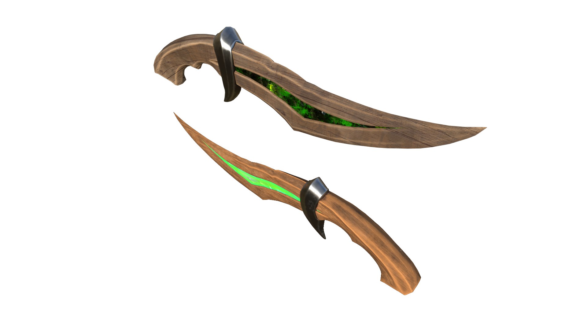 3D model Stylized Fantasy Sword dagger PBR game ready Low-poly 3D model ...