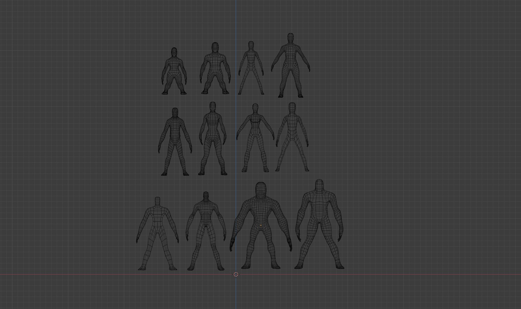 Base Meshes Character 3D Model - TurboSquid 1649060