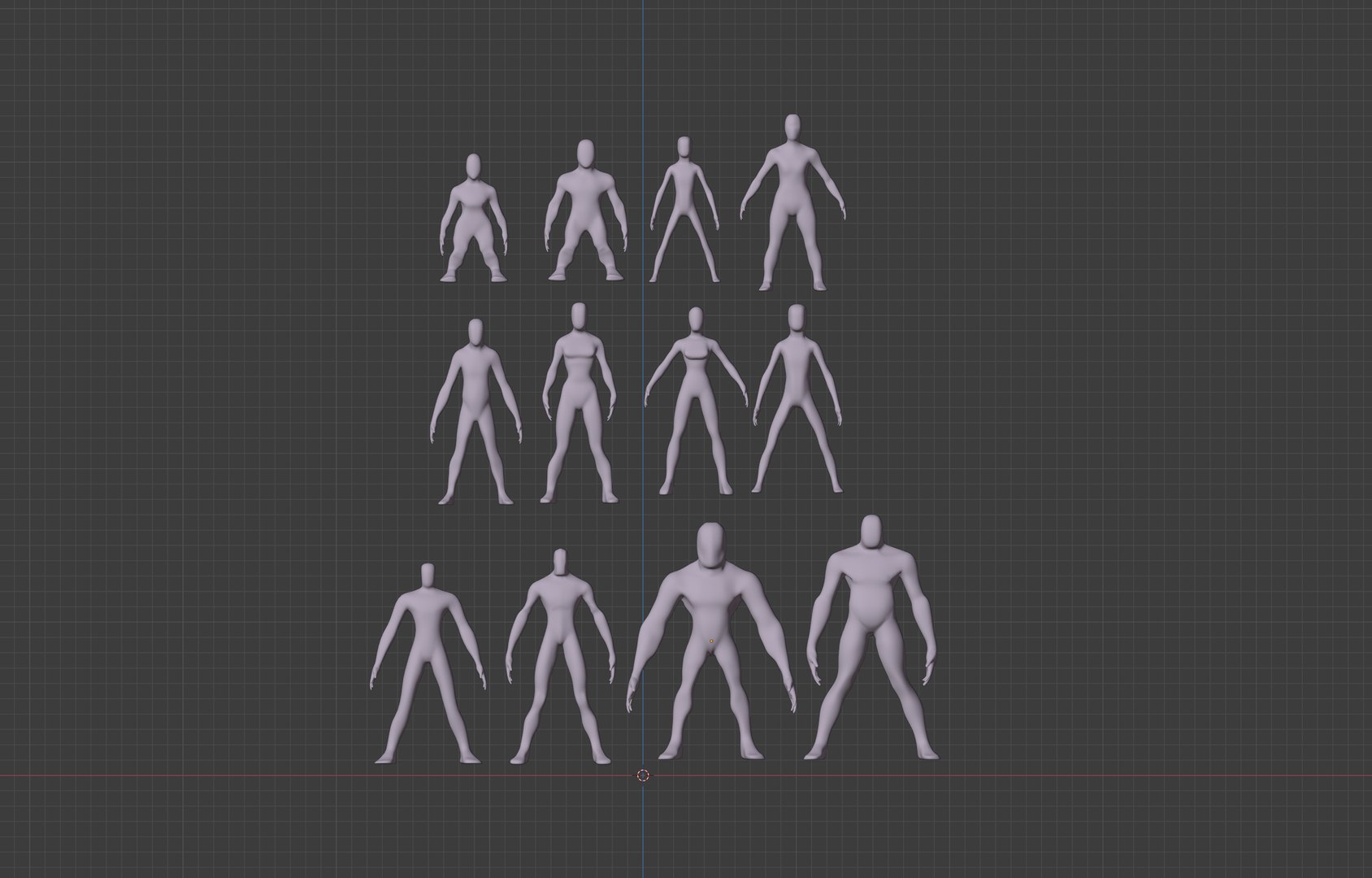 Base Meshes Character 3D Model - TurboSquid 1649060