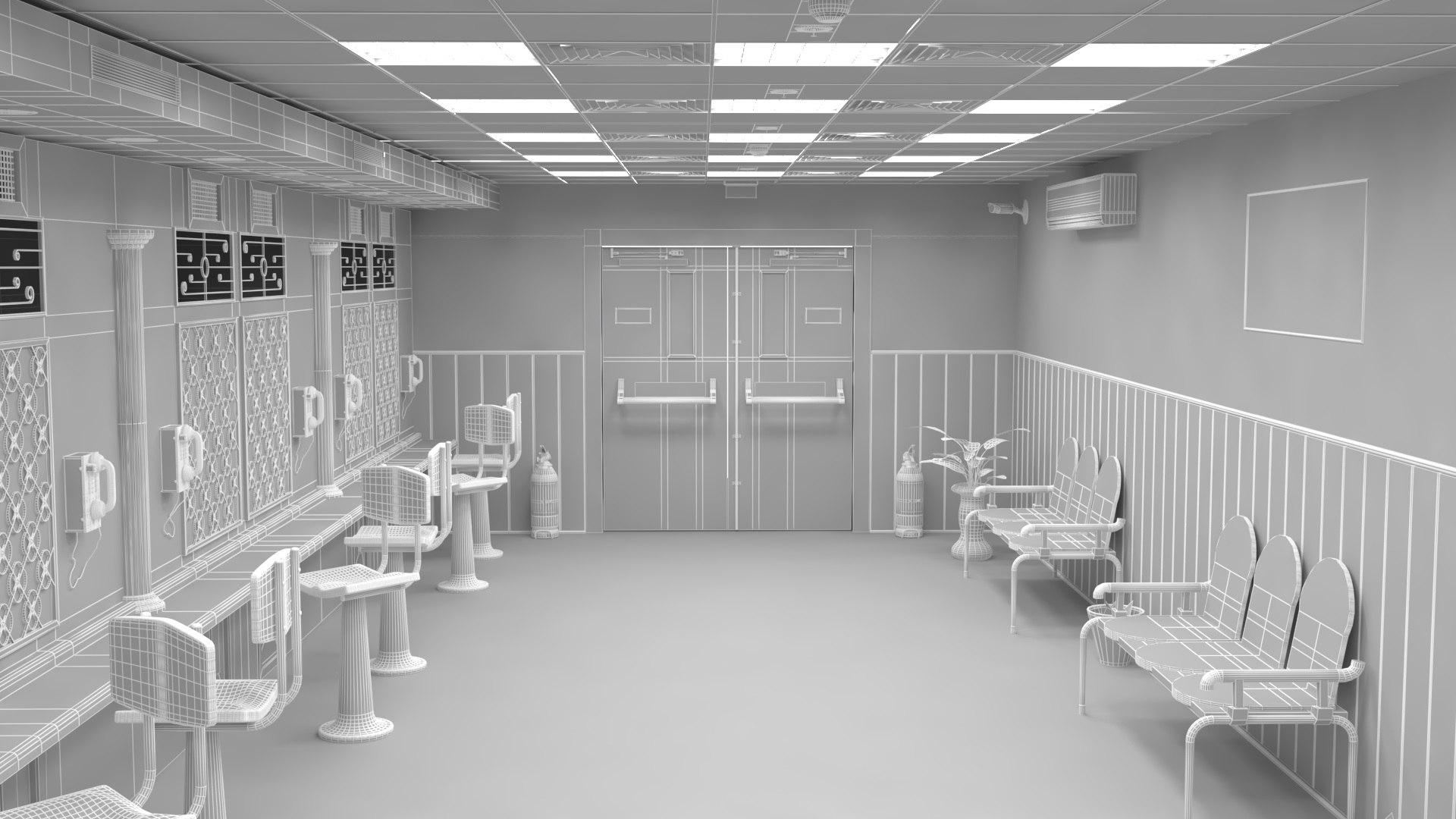 3D Model Prison Room Visit - TurboSquid 1564938