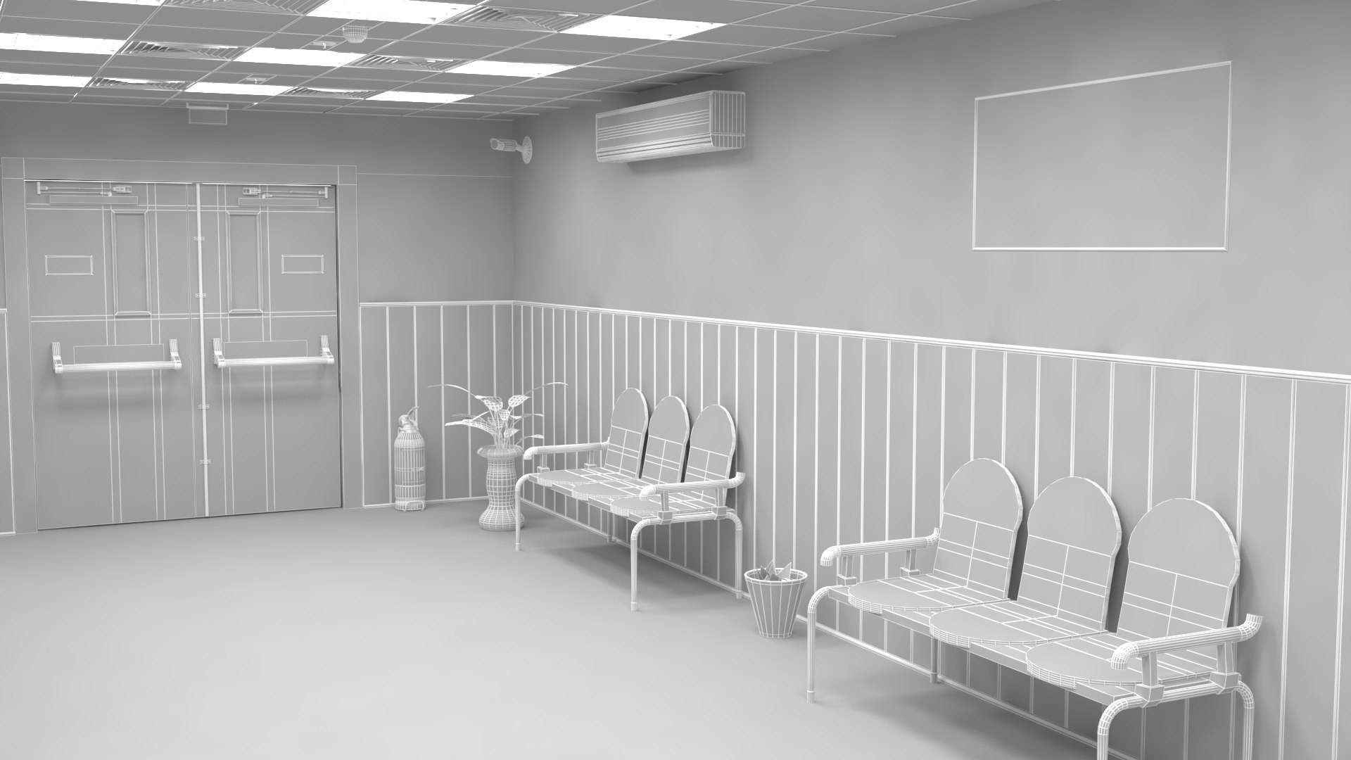 3D Model Prison Room Visit - TurboSquid 1564938