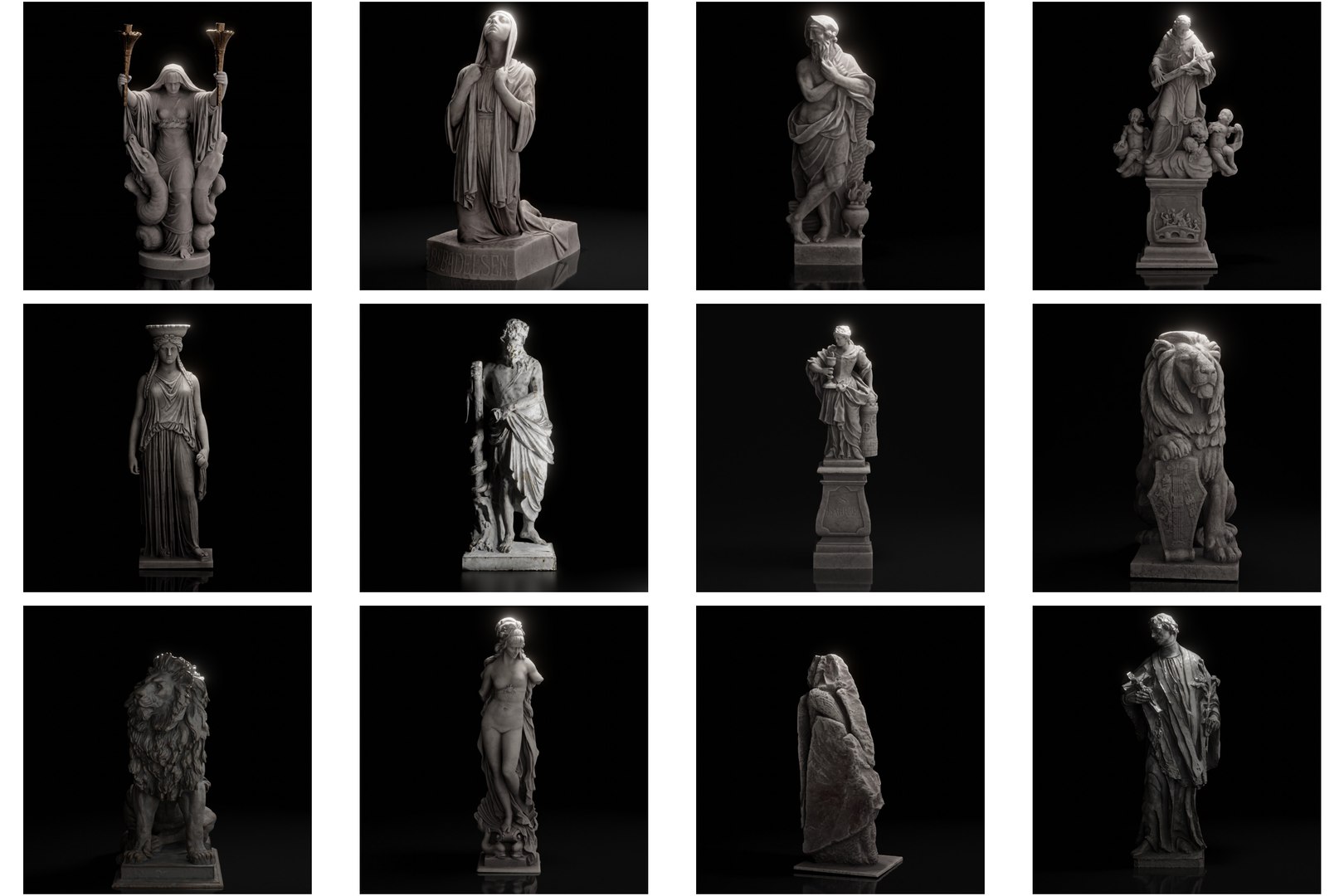 3D Model 100plus Scaned Famous Statues In Rome 3d Models Pack 1 - TurboSquid 2034109