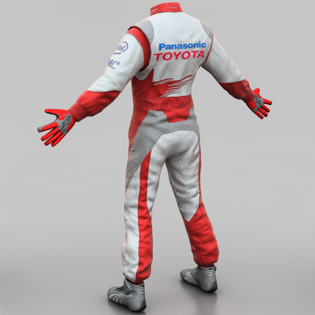 3d racing driver clothes toyota model