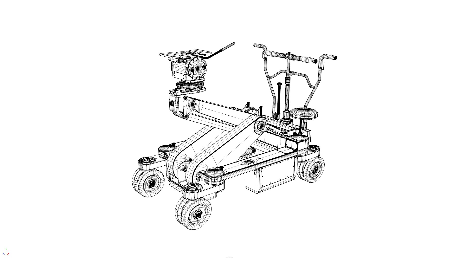 Chapman Camera Dolly PBR Lowpoly 3D Model - TurboSquid 2342753