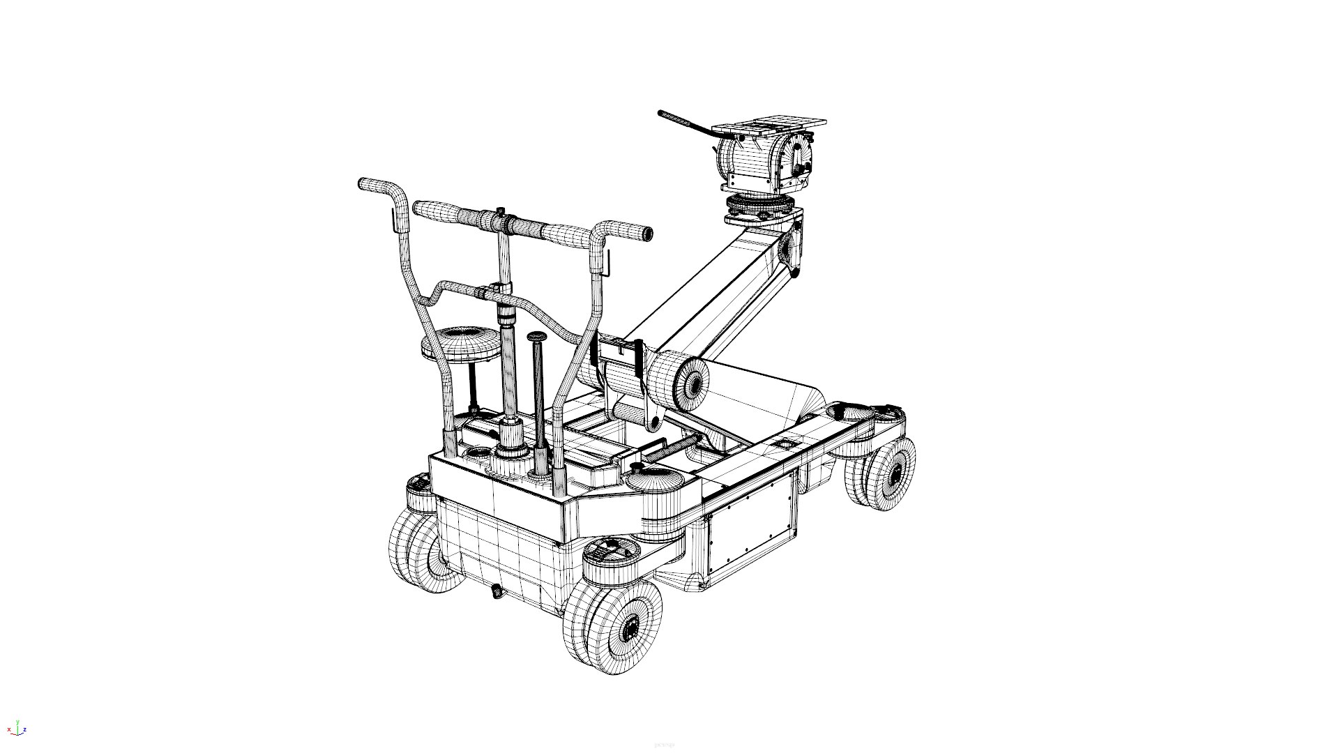 Chapman Camera Dolly PBR Lowpoly 3D Model - TurboSquid 2342753
