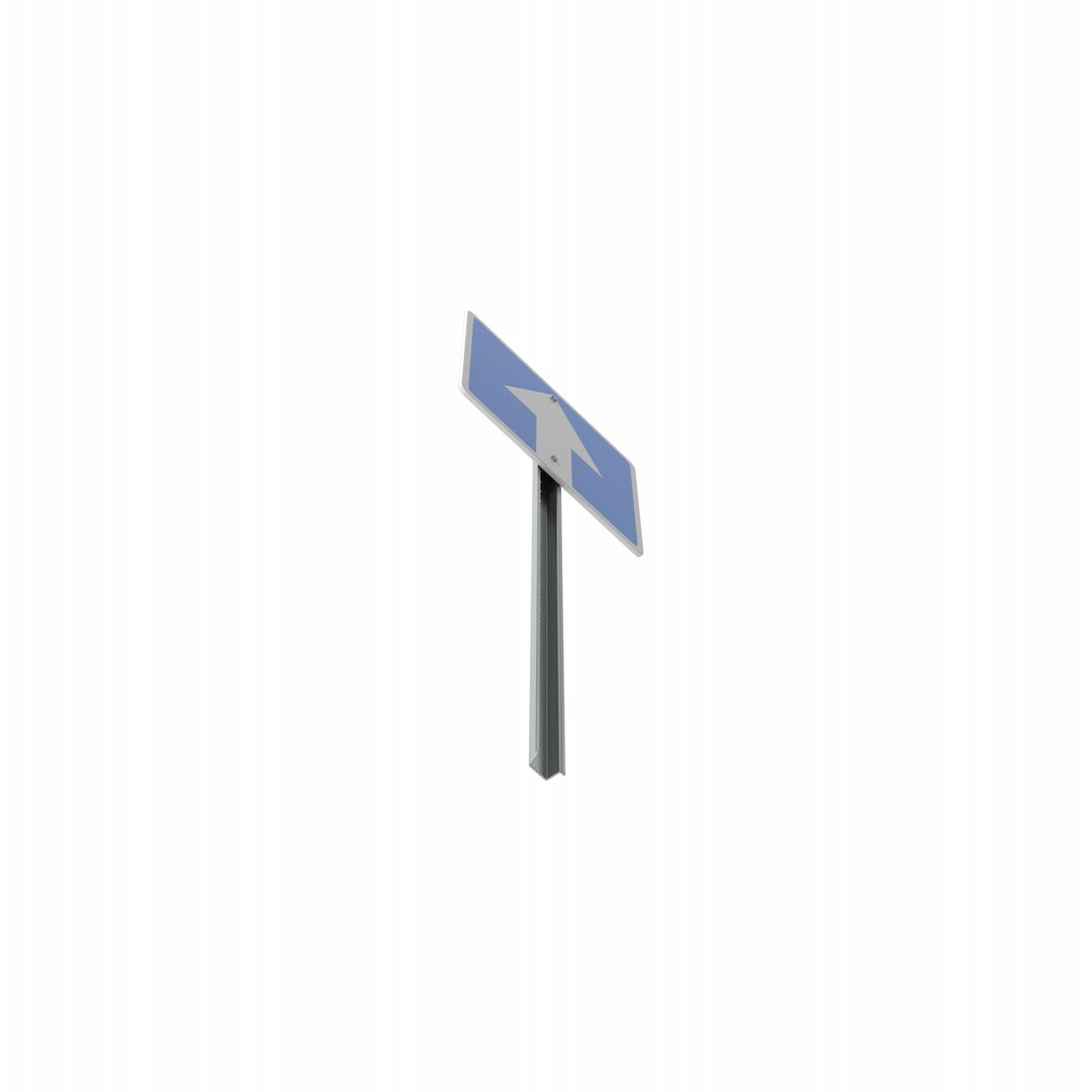 One Way Traffic Road Sign 3D model - TurboSquid 2044222
