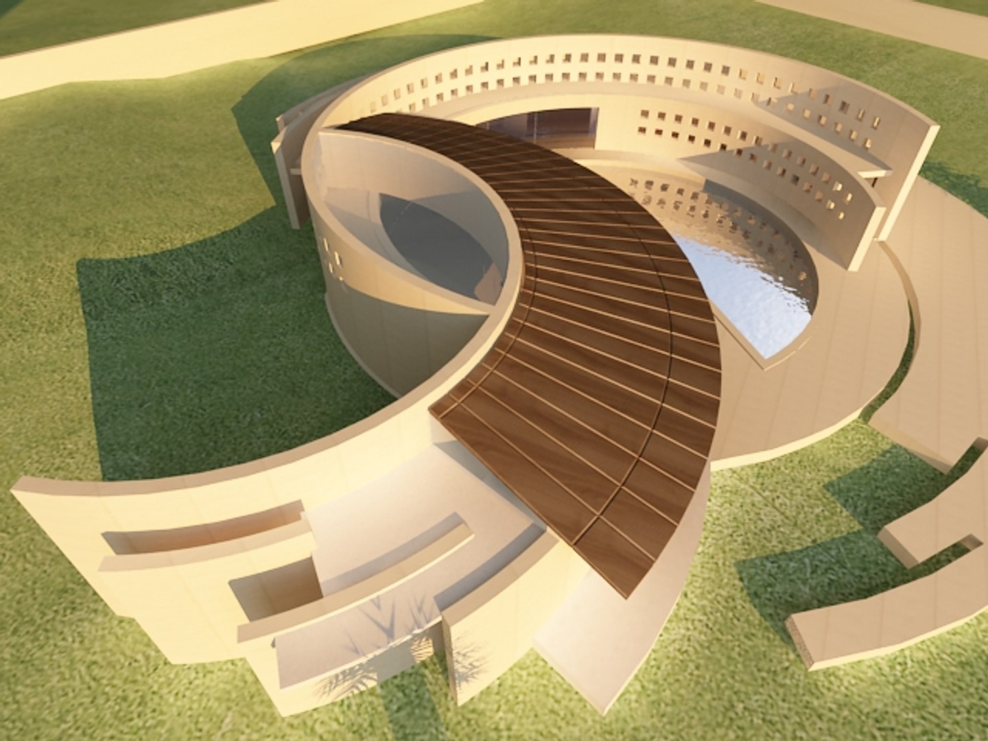 c4d modern house