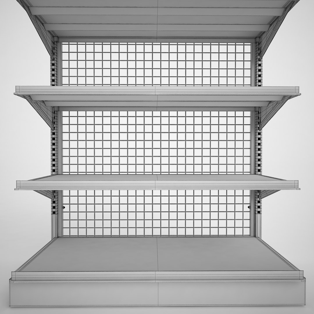 3d model of supermarket shelf super