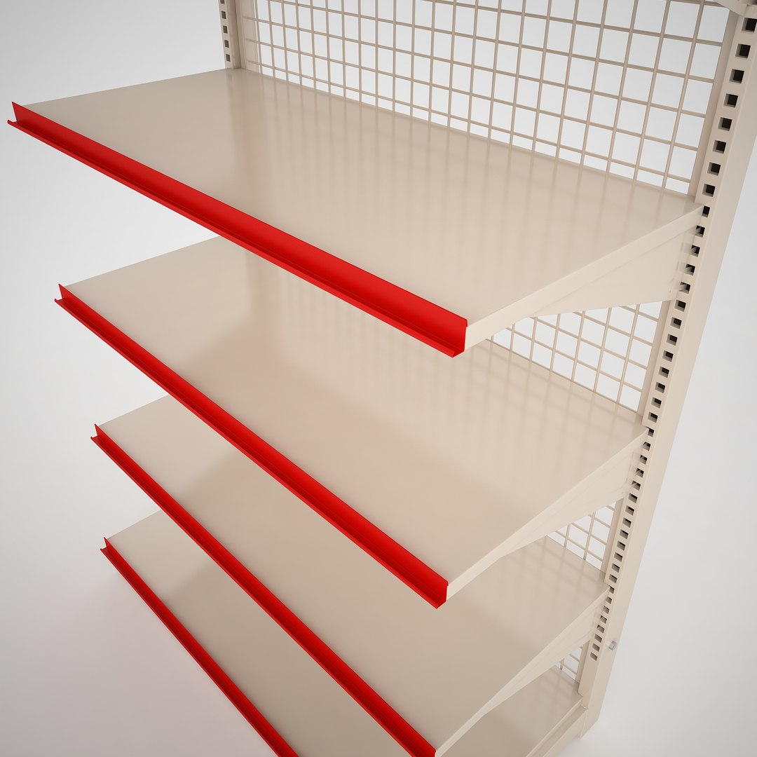3d model of supermarket shelf super